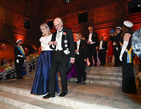 King Carl Gustaf Professor Evi Heldin Editorial Stock Photo - Stock ...