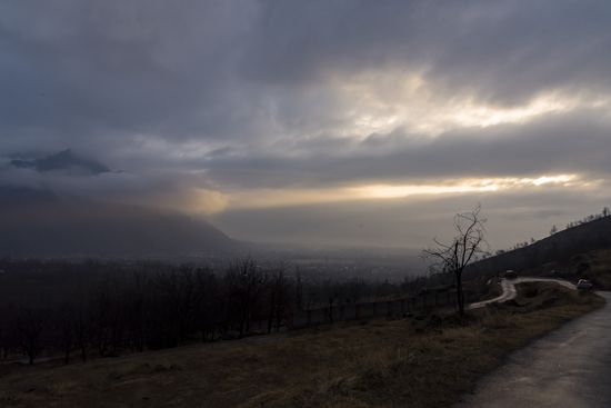 Sunrays Pass Through Clouds During Cold Editorial Stock Photo - Stock ...