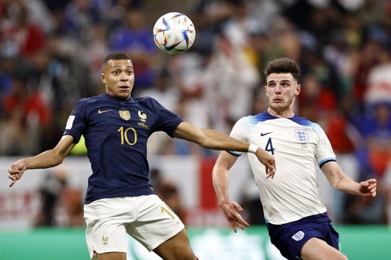 Kylian Mbappe France Declan Rice England - Foto de stock de contenido ...