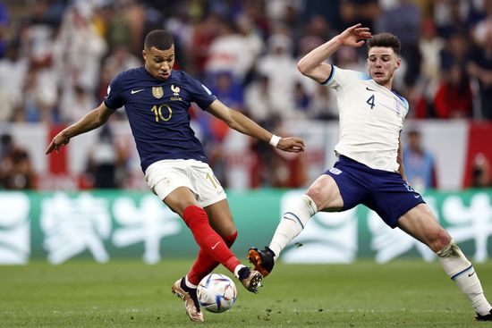Kylian Mbappe France Declan Rice England - Foto de stock de contenido ...