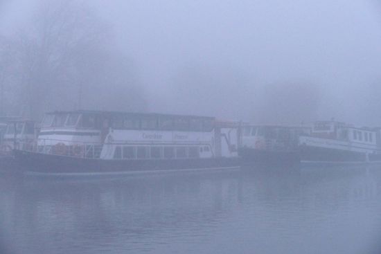 Freezing Fog Along Riverside First Light Editorial Stock Photo - Stock ...