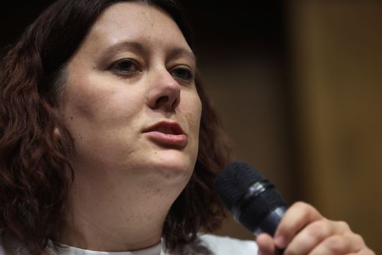 Sarah Woolley Bfawu General Secretary Speaking Editorial Stock Photo ...