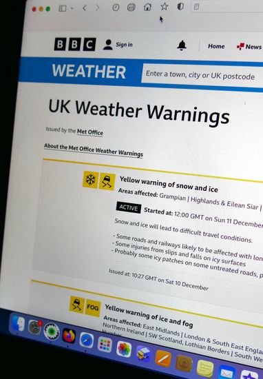 Official Bbc Weather Website Telling Users Editorial Stock Photo ...