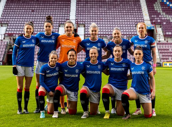 Rangers Line Pre Match Team Photo Editorial Stock Photo - Stock Image ...