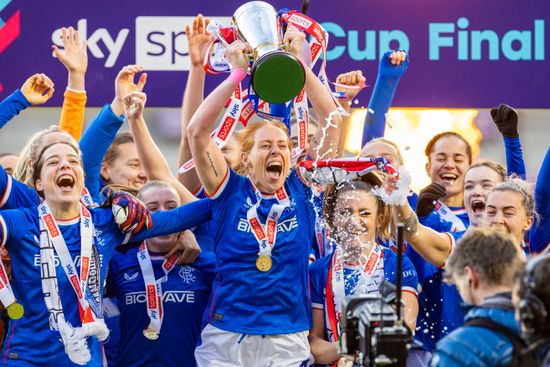 Rangers Captain Kathryn Hill Lifts Sky Editorial Stock Photo - Stock ...