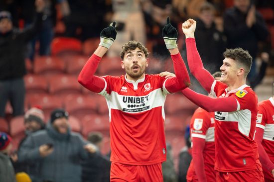 Middlesbroughs Matt Crooks Celebrates After Scoring Editorial Stock ...