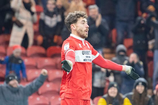 Middlesbroughs Matt Crooks Celebrates After Scoring Editorial Stock ...