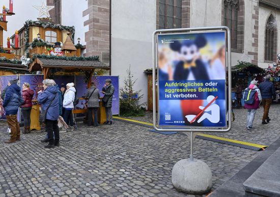 Poster Pushy Aggressive Begging Forbidden Basel Editorial Stock Photo ...
