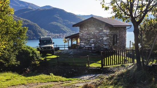 Rustico Lake View Parked Toyota Land Editorial Stock Photo - Stock ...