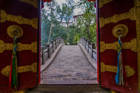 Bridge Lukhang Temple Lhasa Tibet Editorial Stock Photo - Stock Image ...