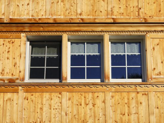 Facade Wooden Infills Appenzell House Southern Editorial Stock Photo ...