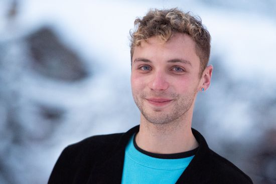 Jeremy Gillet Attending Portrait Session During Editorial Stock Photo ...