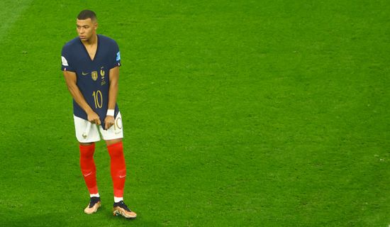 Kylian Mbappe France Stretches His Shirt Editorial Stock Photo - Stock ...
