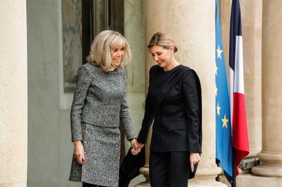 Brigitte Macron L First Lady France Editorial Stock Photo - Stock Image ...