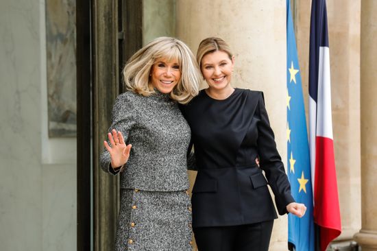 Brigitte Macron L First Lady France Editorial Stock Photo - Stock Image ...