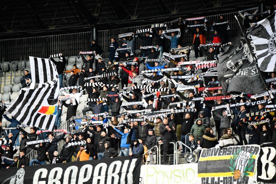 Fans Universitatea Cluj During Romania Superliga Editorial Stock Photo ...