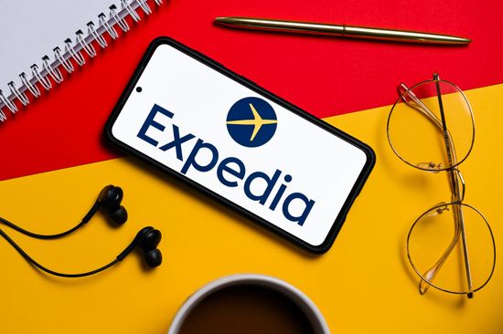 This Photo Illustration Expedia Logo Seen Editorial Stock Photo - Stock ...