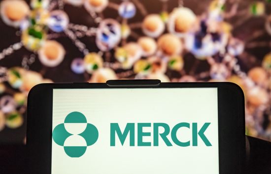 This Photo Illustration Logo Merck Seen Editorial Stock Photo - Stock ...