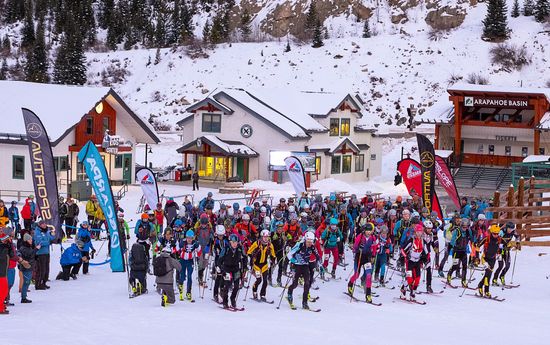 Ski Mountaineering Racers Leave Starting Line Editorial Stock Photo ...