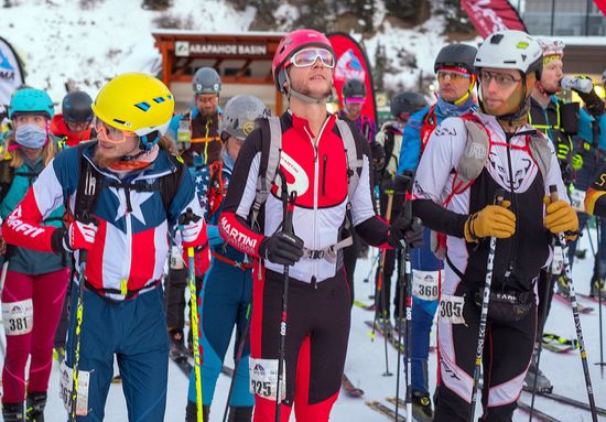 Ski Mountaineering Racers Gather Starting Line Editorial Stock Photo ...