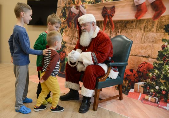 Santa Visits Children Ymca Editorial Stock Photo - Stock Image ...