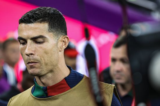 Cristiano Ronaldo Portugal On Substitute Bench Editorial Stock Photo ...