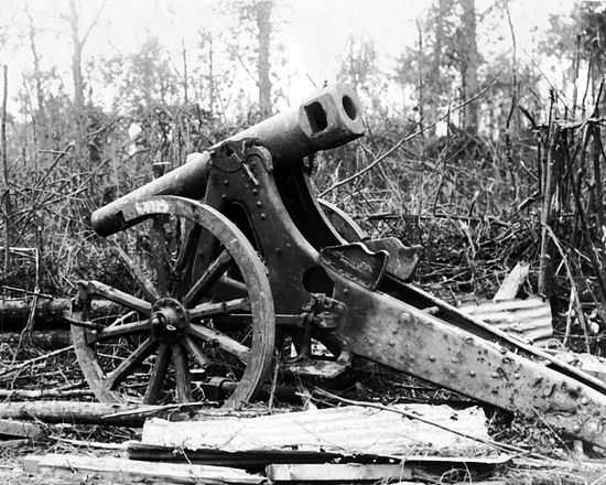 German Gun Captured Mametz Wood On Editorial Stock Photo - Stock Image ...