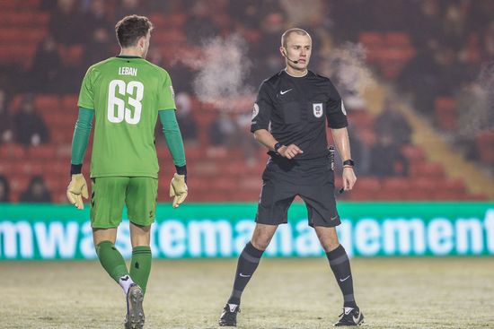 Referee Andrew Kitchen Awards Penalty Lincoln Editorial Stock Photo ...