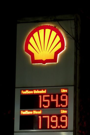 Diesel Prices Shell Garage Have Dropped Editorial Stock Photo - Stock ...