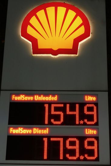 Diesel Prices Shell Garage Have Dropped Editorial Stock Photo - Stock ...