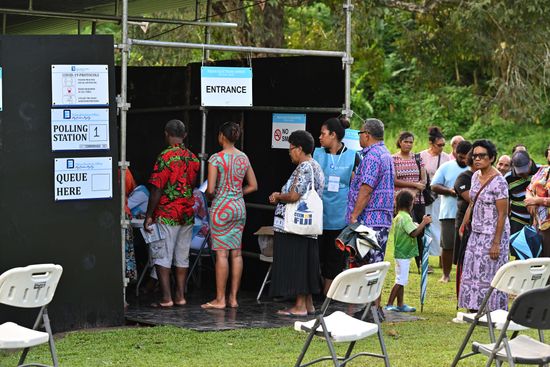 Voters Queue Polling Station Vote During Editorial Stock Photo - Stock ...