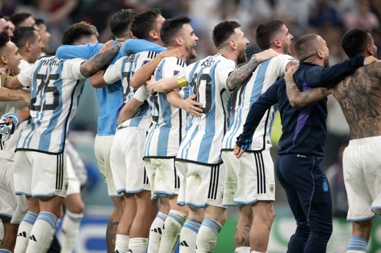 Lionel Messi Team Argentina Celebrate After Editorial Stock Photo ...