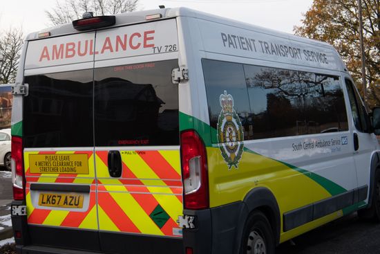 Patient Transport Ambulance Slough Tomorrow Marks Editorial Stock Photo ...