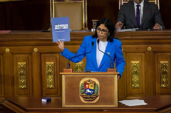 Vice President Venezuela Delcy Rodriguez Speaks Editorial Stock Photo ...