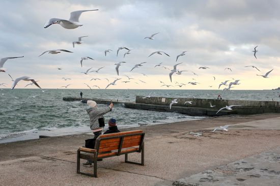 People Seen Relaxing Near Water Photographing Editorial Stock Photo ...