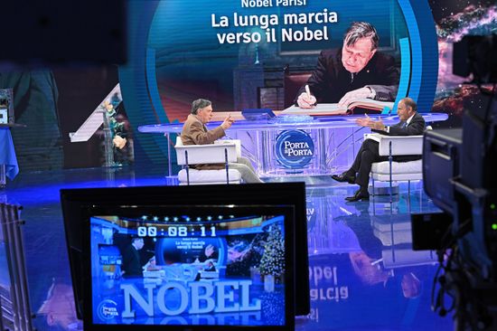 Bruno Vespa Giorgio Parisi Attends Raiuno Editorial Stock Photo - Stock ...