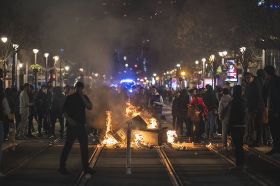 Overflow Margin Victory Atmosphere Streets Nice Editorial Stock Photo ...