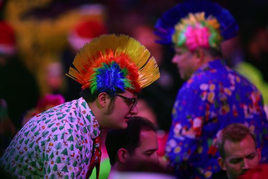 Darts Fans Wearing Peter Wright Wigs Editorial Stock Photo - Stock ...