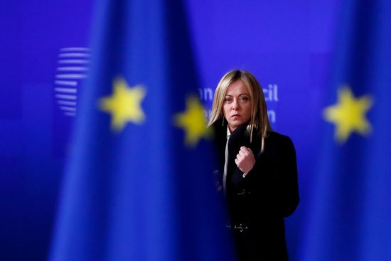 Italys Prime Minister Giorgia Meloni Arrives Editorial Stock Photo ...
