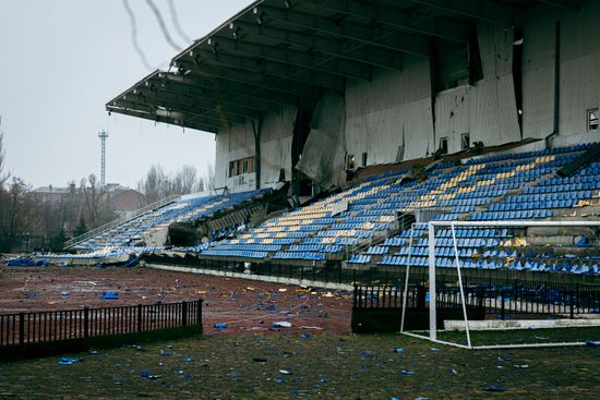 Bakhmut Soccer Stadium Destroyed By Russian Editorial Stock Photo ...