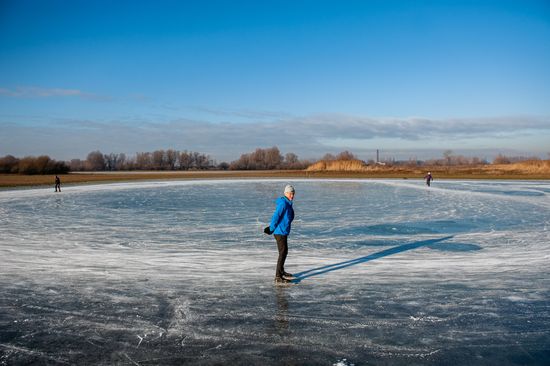 Some Skaters Seen Skating One Frozen Editorial Stock Photo - Stock ...