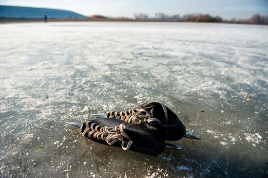 View Couple Ice Skates Laying On Editorial Stock Photo - Stock Image ...