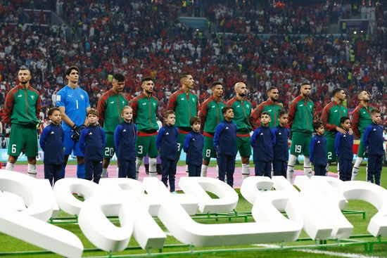 Morocco Team Group Lineup Mar Football Editorial Stock Photo - Stock ...