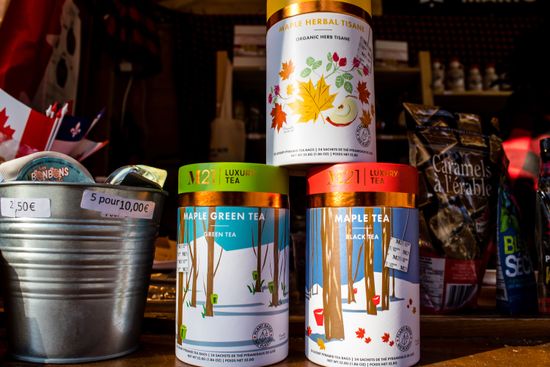 Maple Tea Quebec Canada Christmas Market Editorial Stock Photo - Stock ...