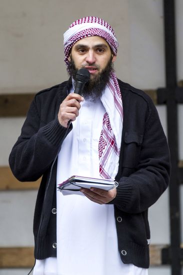 Preacher Abu Abdullah Speaks Salafist Rally Editorial Stock Photo ...