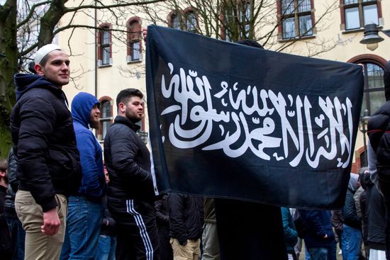 Salafists During Rally Wuppertalsalafists During Rally Editorial Stock ...