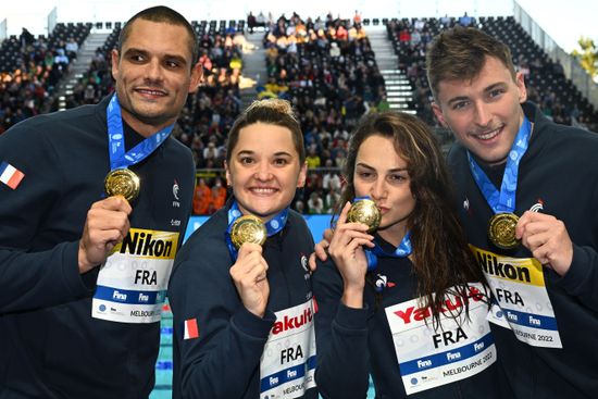 French Relay Team Members Lr Florent Editorial Stock Photo - Stock ...