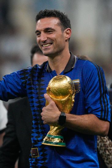 Argentina Manager Lionel Scaloni Lifts Fifa Editorial Stock Photo ...