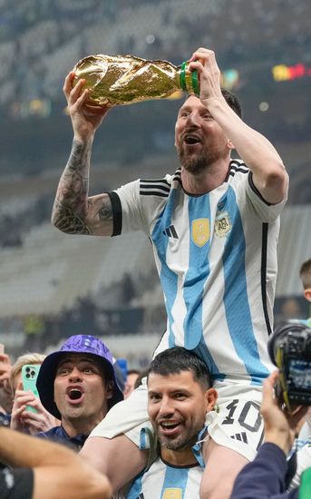 Lionel Messi Argentina On Shoulders His Editorial Stock Photo - Stock ...
