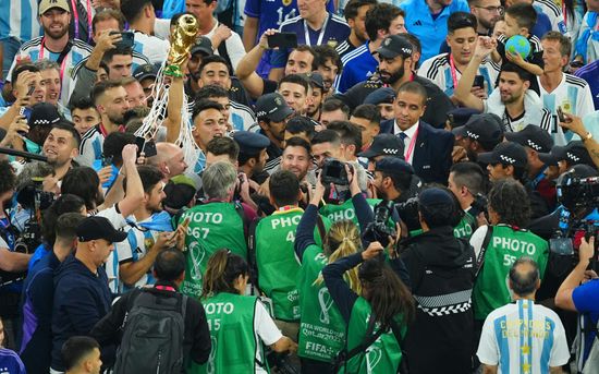 Lionel Messi Argentina Mobbed After Winning Editorial Stock Photo ...
